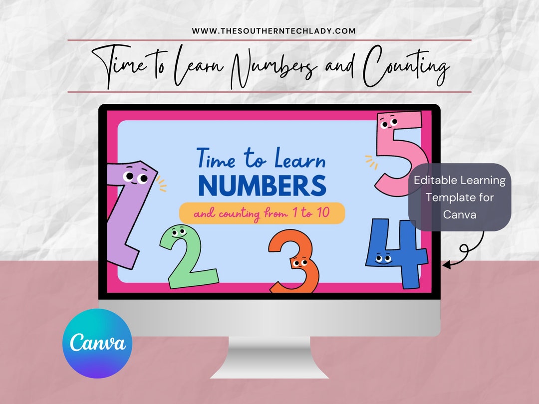 Time to Learn Numbers Template to Edit in Canva by the Southern Tech ...