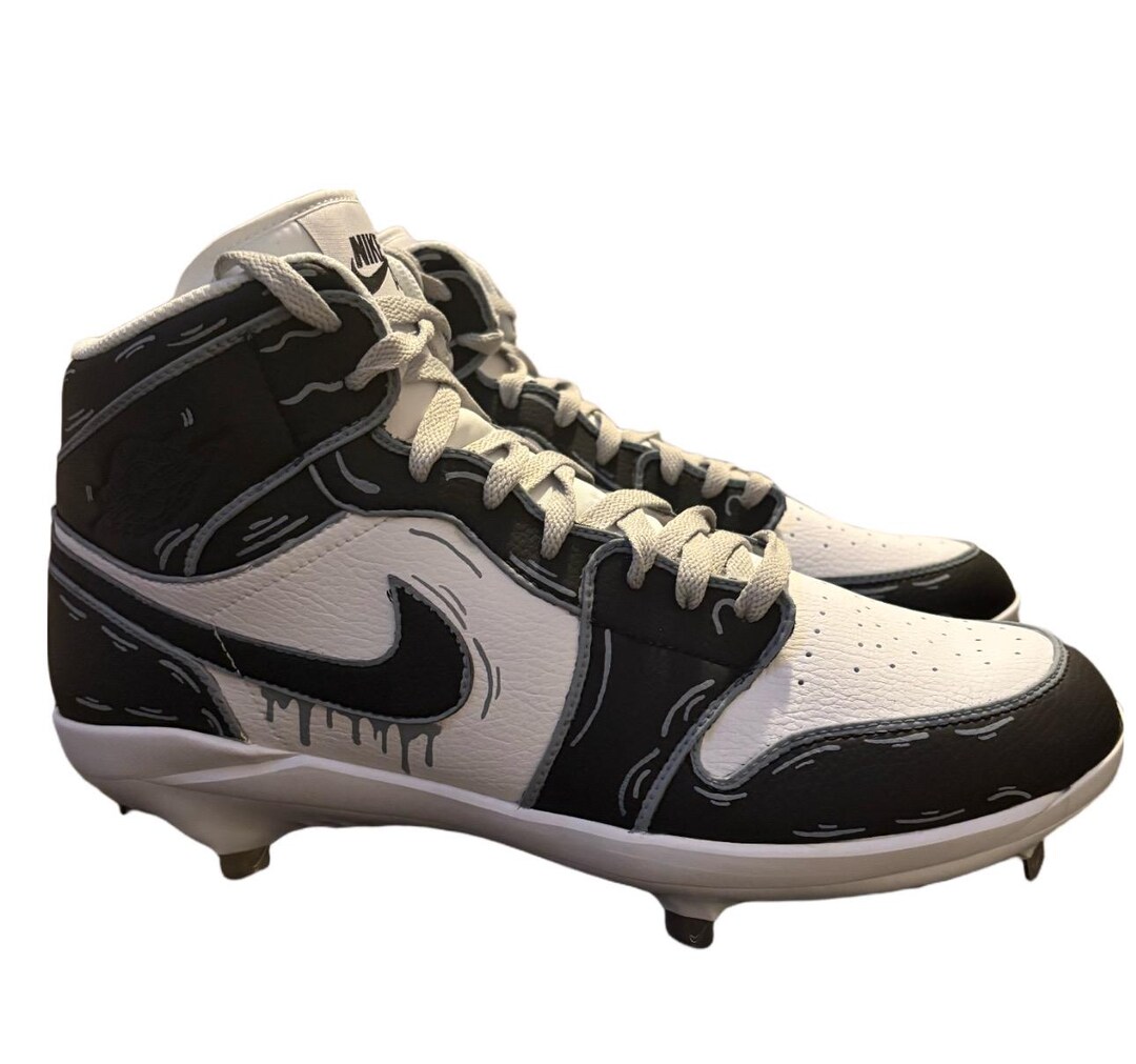 Custom Hand Painted Jordan 1 Baseball Cleats - Etsy