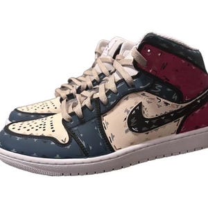 Custom Hand Painted Jordan 1s Cartoon Themed - Etsy