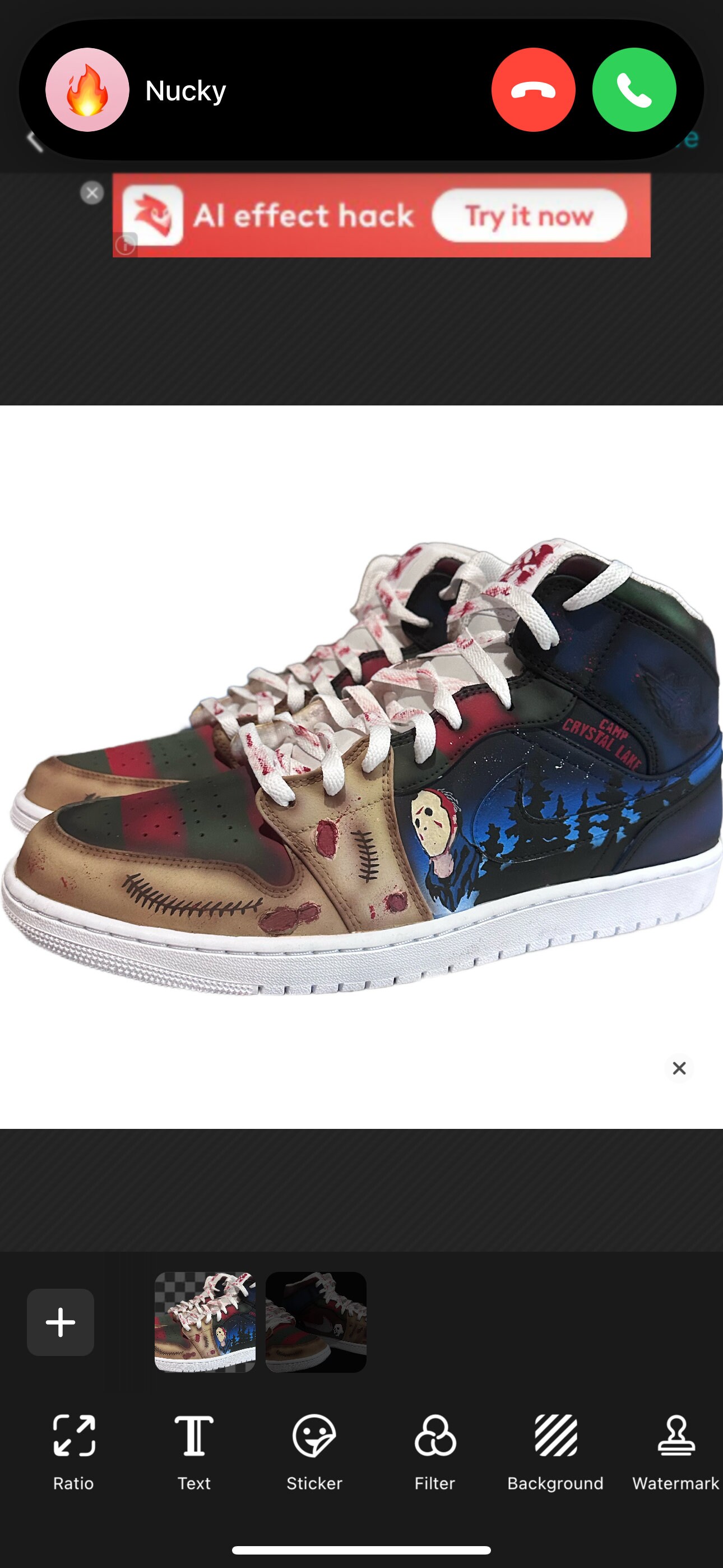 Custom Hand Painted Jordan 1 Mid Horror Themed - Etsy
