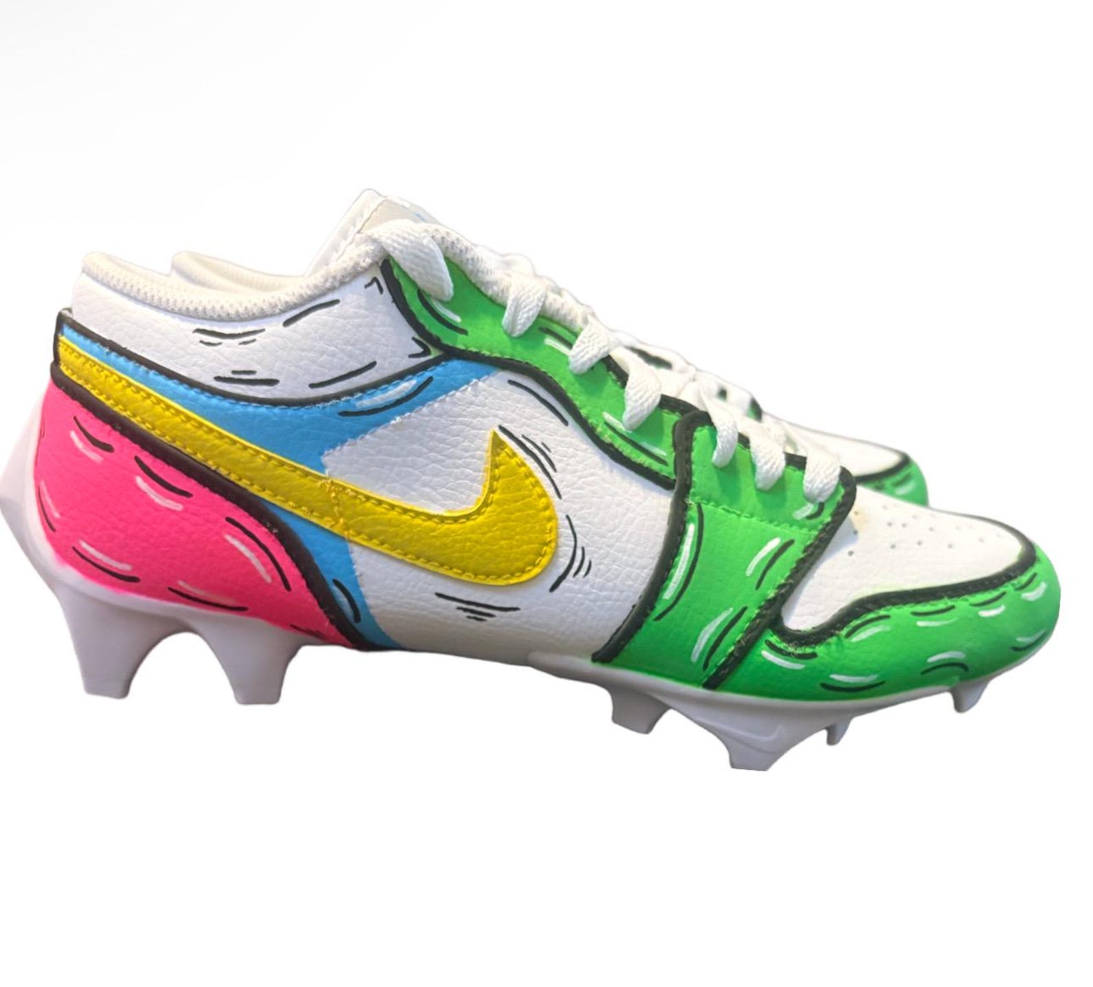 Custom Hand Painted Jordan 1 Lacrosse Cleats - Etsy