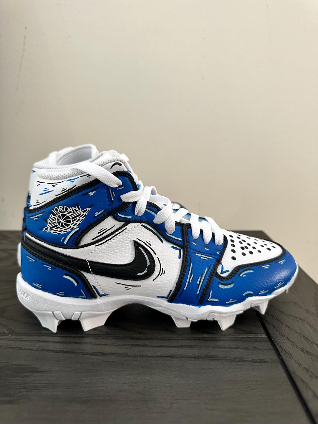 Custom Hand Painted Jordan 1 Baseball and Softball Cleats - Etsy