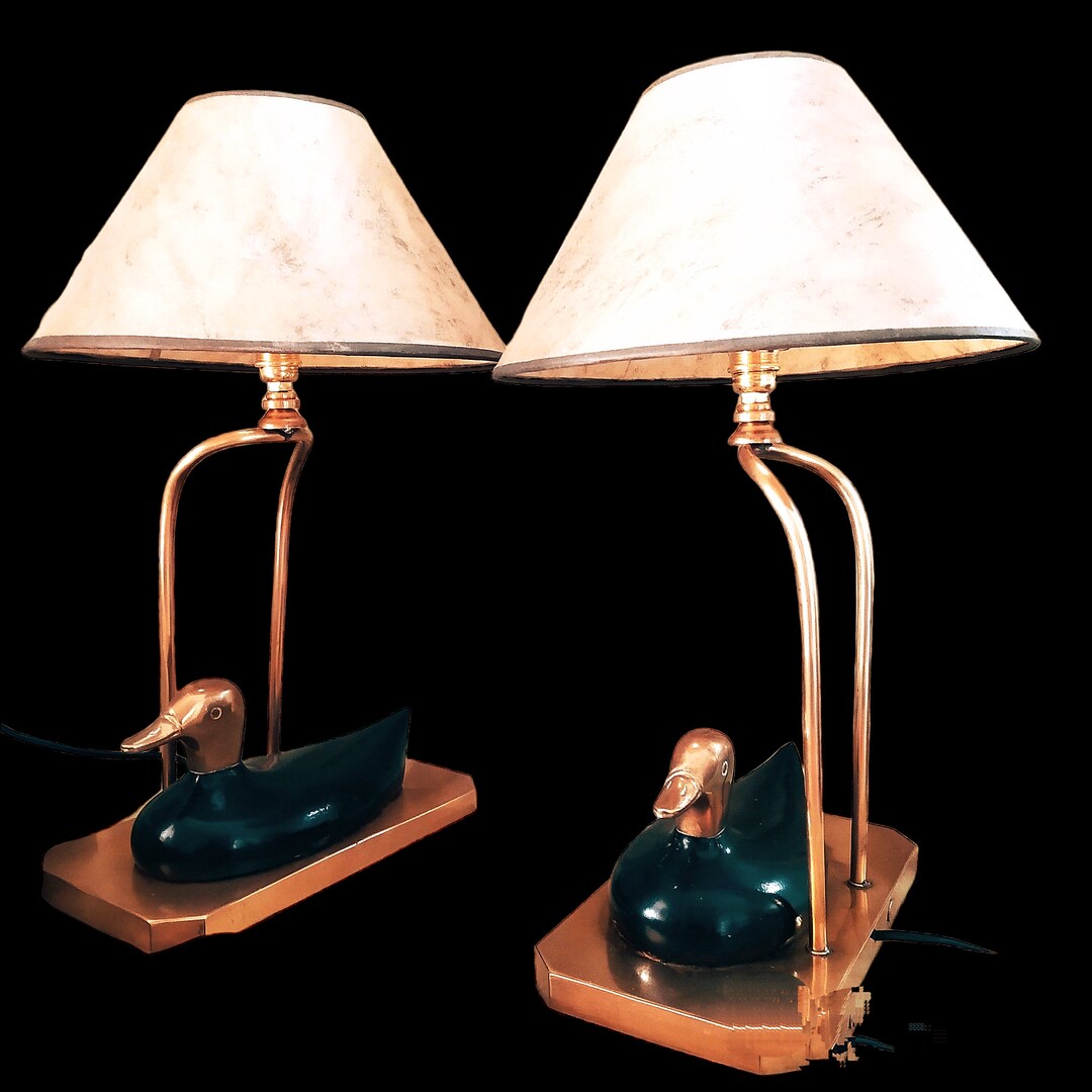 1950's Art Deco Duck Table Lamps.pair. - Etsy