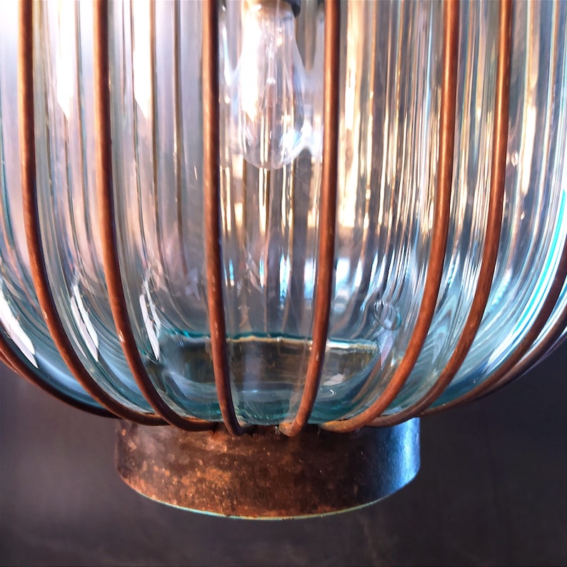 1930's Stunning Large Venetian Caged Glass Pendant Light. - Etsy