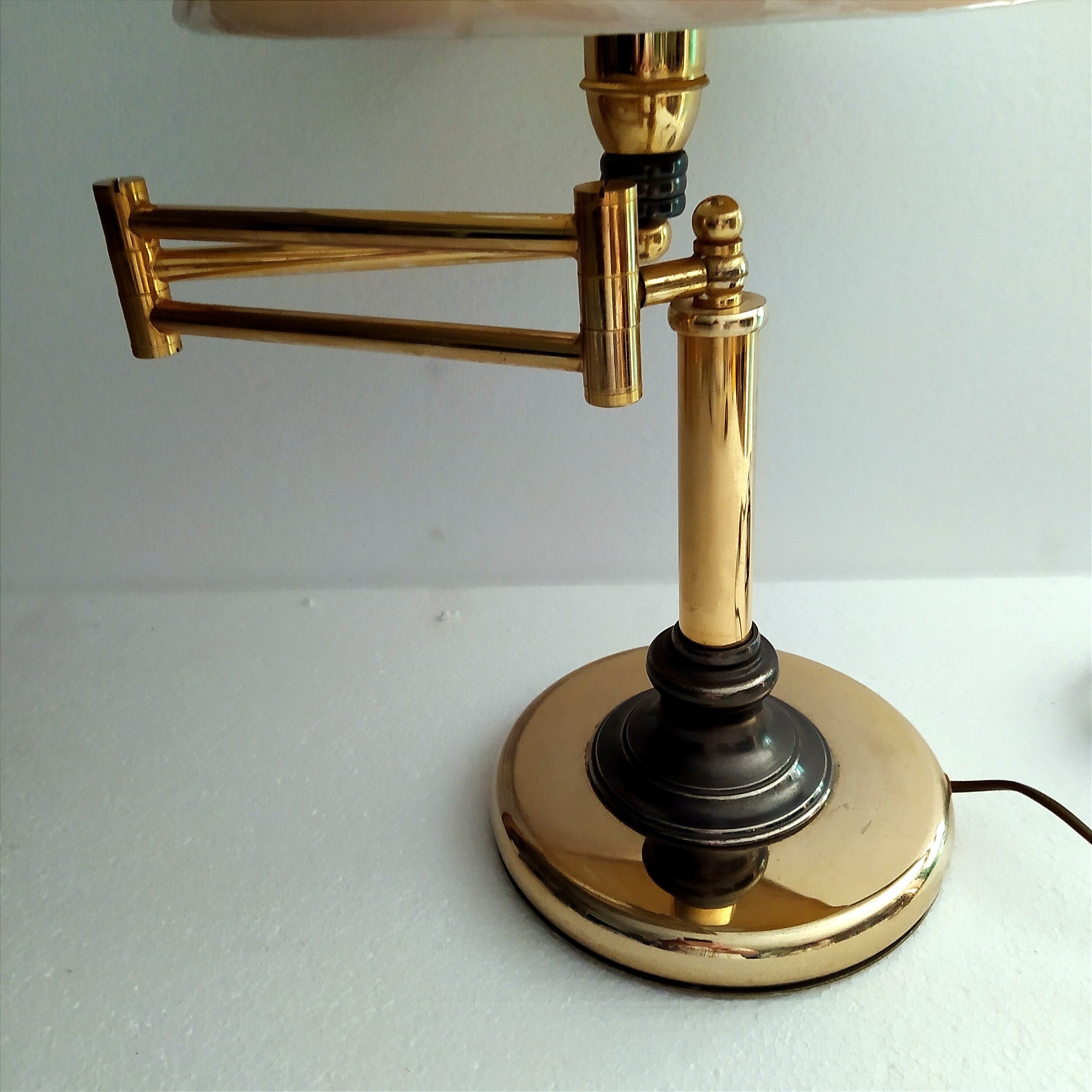 Vintage Brass Swing Arm Table Lamp. - Etsy