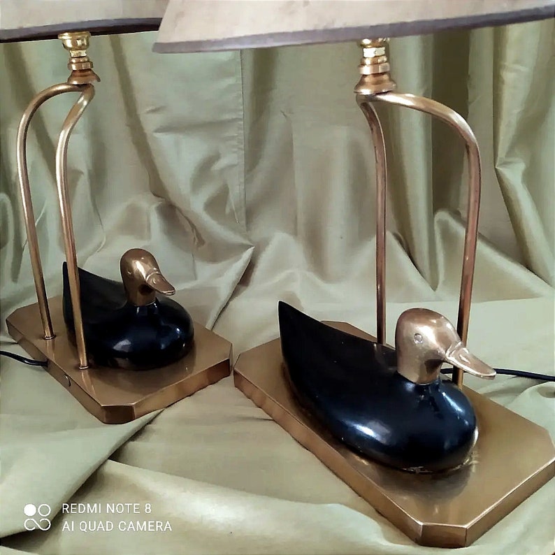 1950's Art Deco Duck Table Lamps.pair. - Etsy