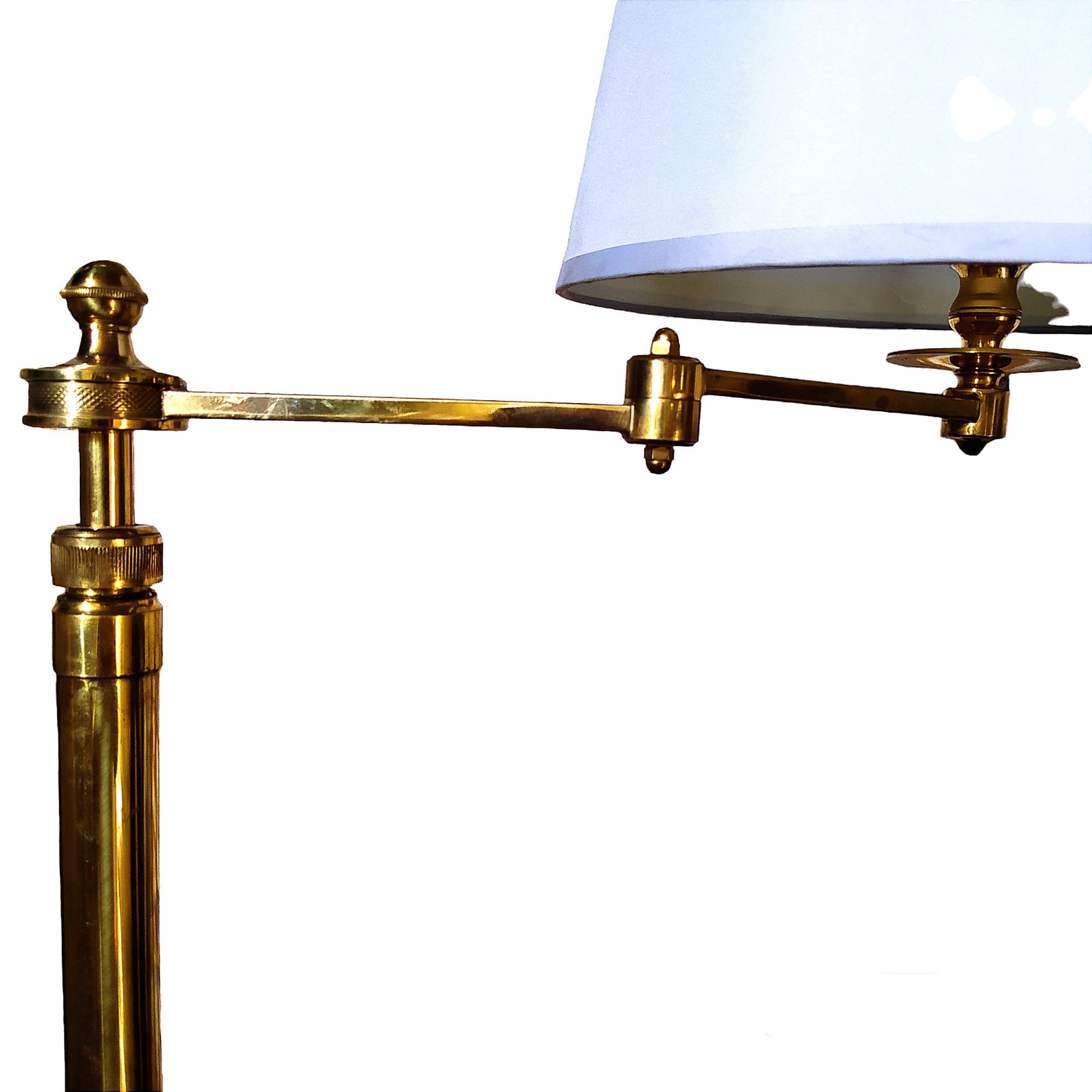 Mid Century Brass Adjustable Swing Arm Floor Light. - Etsy