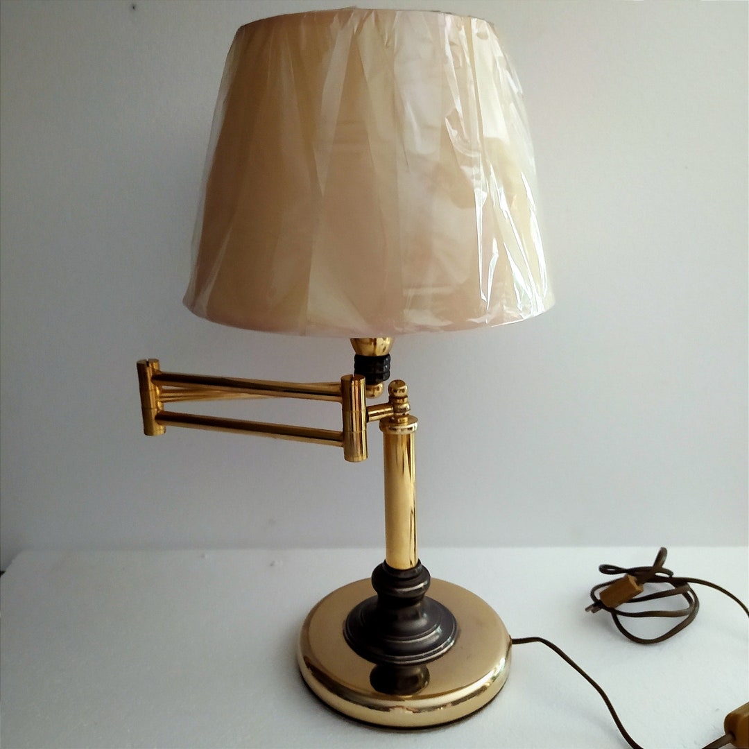 Vintage Brass Swing Arm Table Lamp. - Etsy