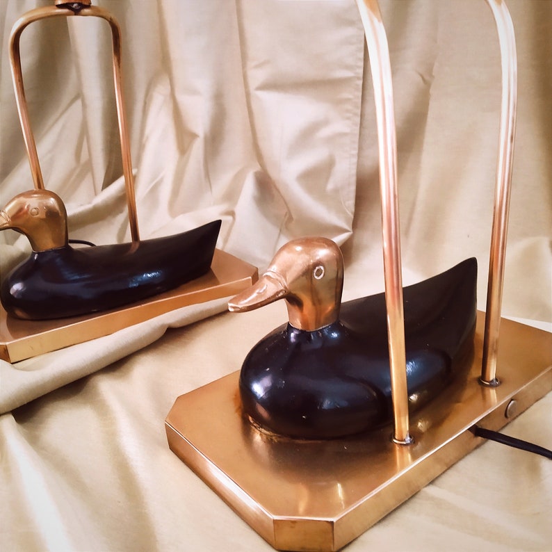 1950's Art Deco Duck Table Lamps.pair. - Etsy
