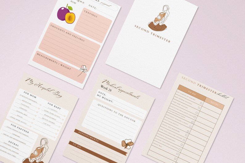Printable Pregnancy Planner | Checklists, Milestones, Memories ...