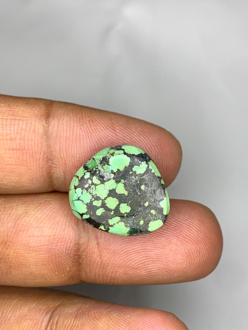 Piedra preciosa turquesa tibetana de Hubei: matriz azul verdosa ...