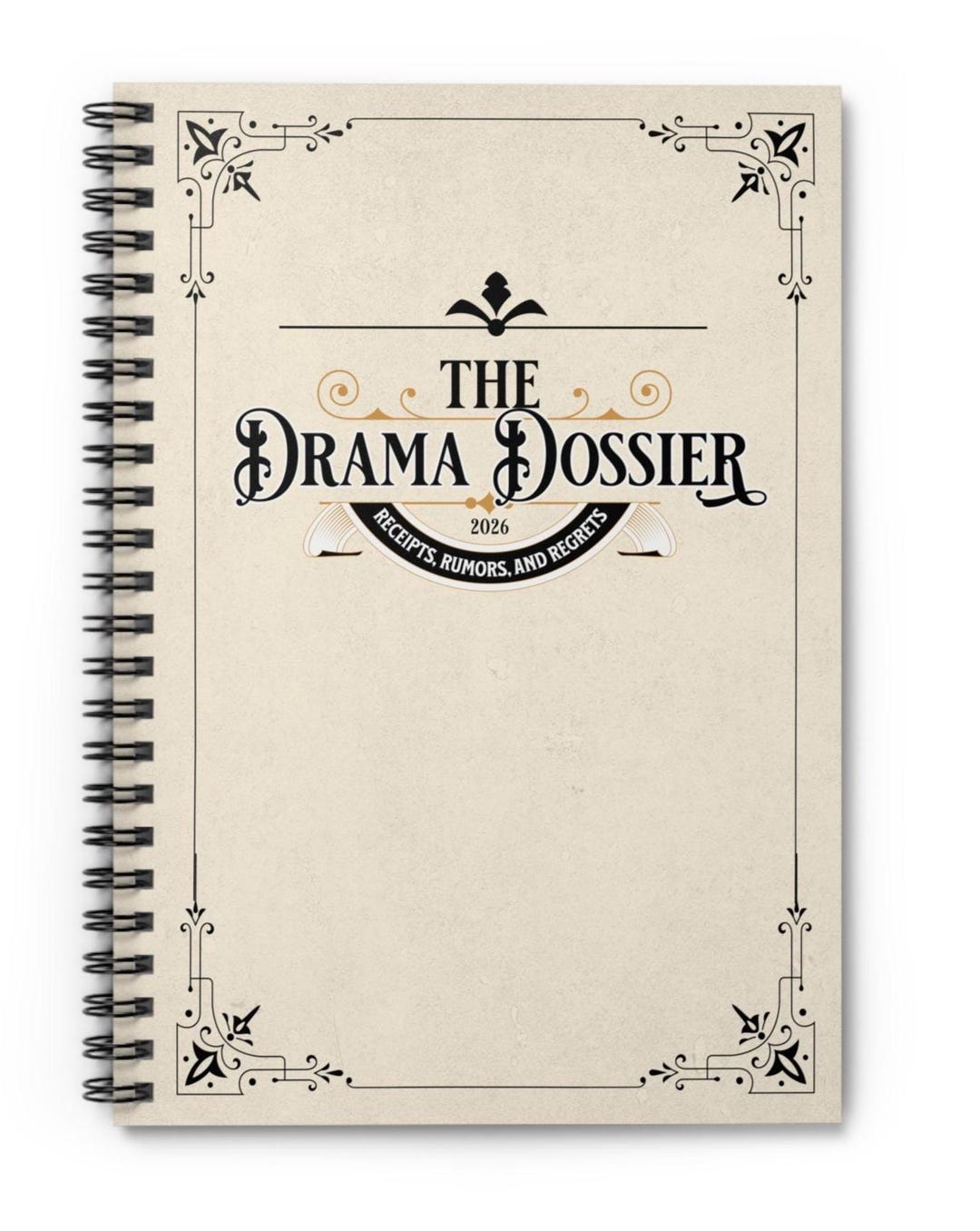 The Drama Dossier Journal 2026, Receipts Rumors & Regrets Notebook ...