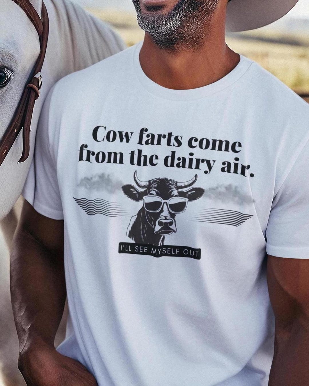 Unisex Cow Farts Graphic T-shirt Soft Cotton, Humor, Inappropriate ...