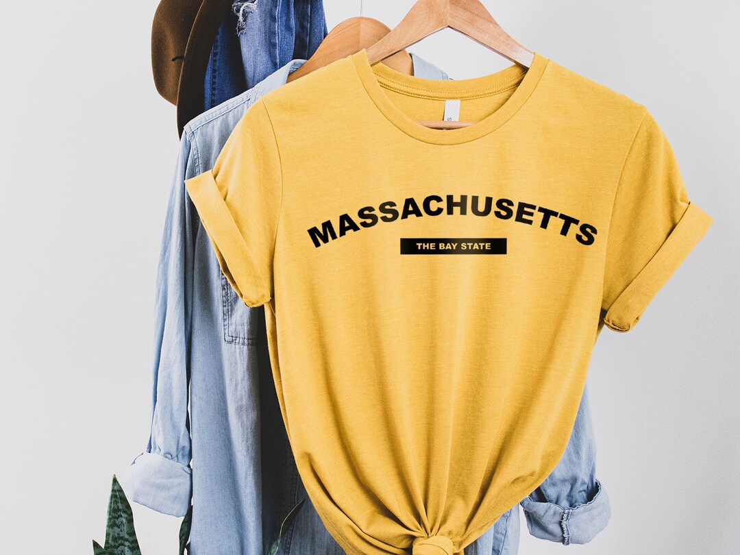 Massachusetts the Bay State T-shirt United States Name & Slogan Minimal ...
