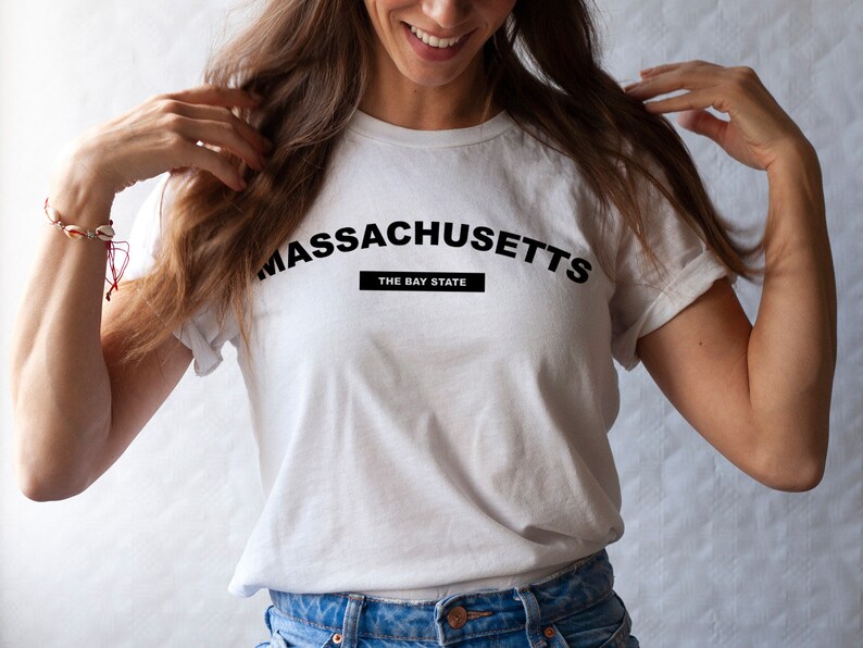 Massachusetts the Bay State T-shirt United States Name & Slogan Minimal ...