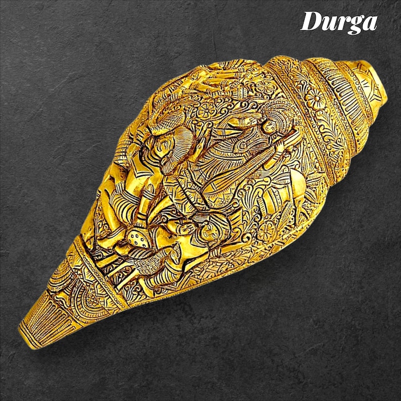 Brass Dashavatara Vishnu & Durga Shankh Conch – Lord Vishwaroopam ...