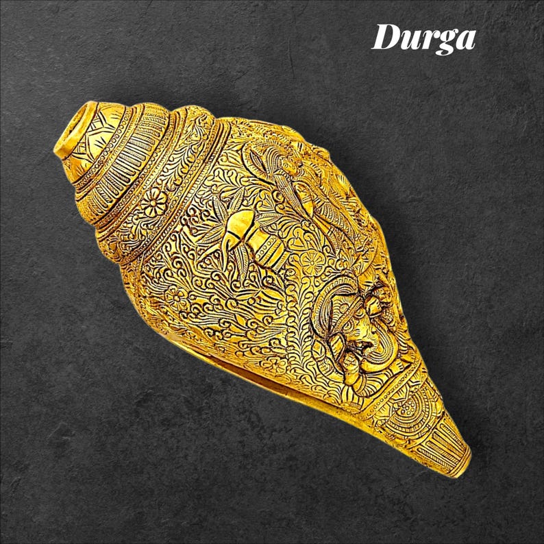 Brass Dashavatara Vishnu & Durga Shankh Conch – Lord Vishwaroopam ...