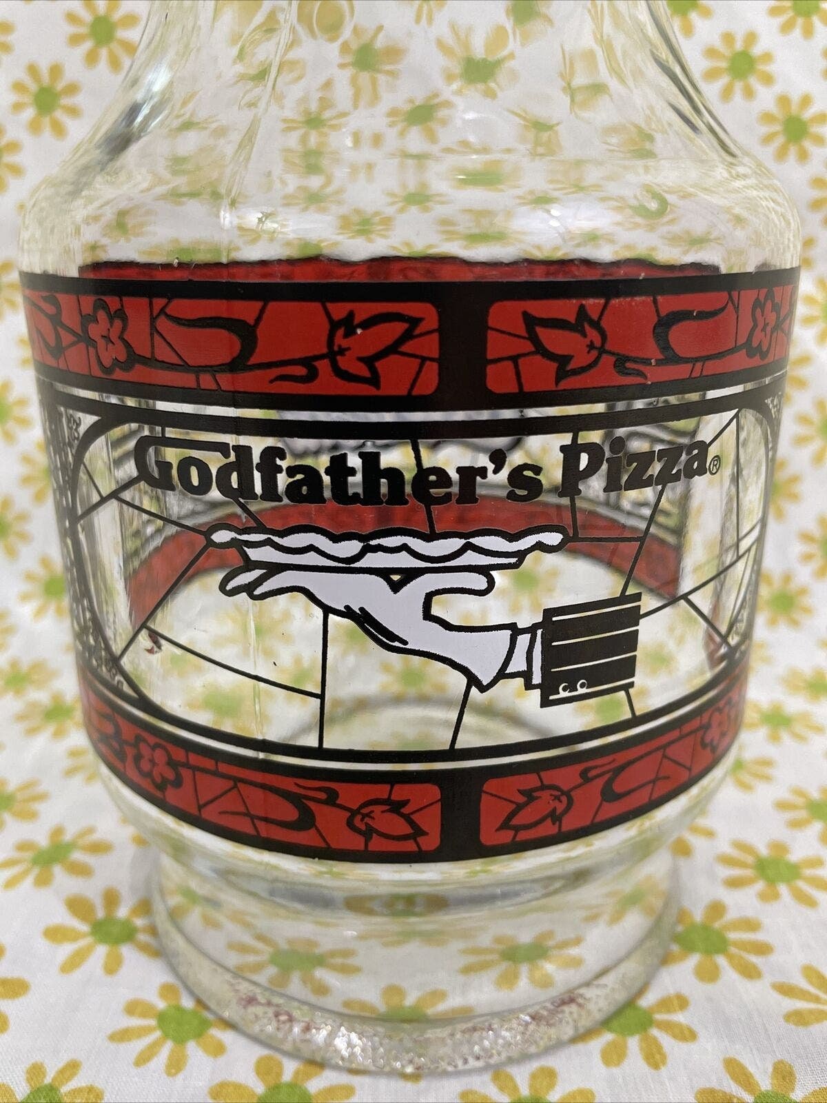 Vintage 1970s Coca Cola Godfather's Pizza Glass Carafe Pitcher Decanter ...