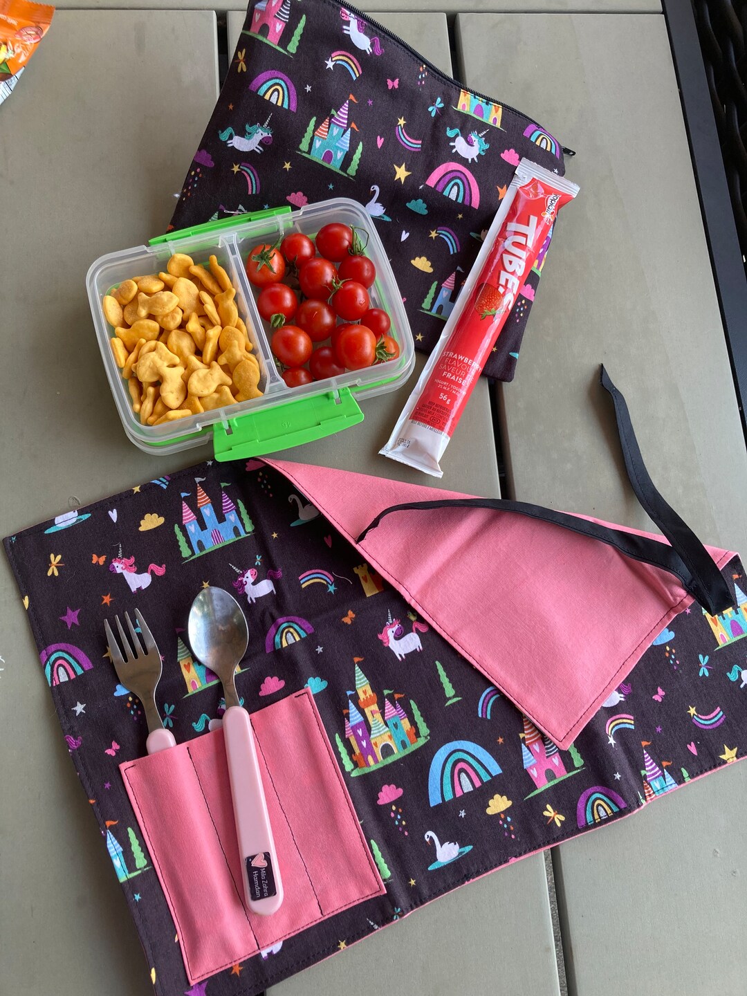 Roll up Placemat for Children School Lunch | Placemat for the Child's ...