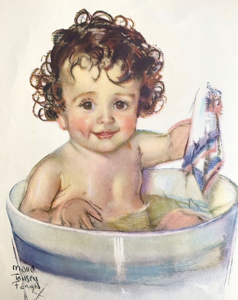 NEW-BABY PRESENT. Maud Tousey Fangel Baby Portraits. - Etsy