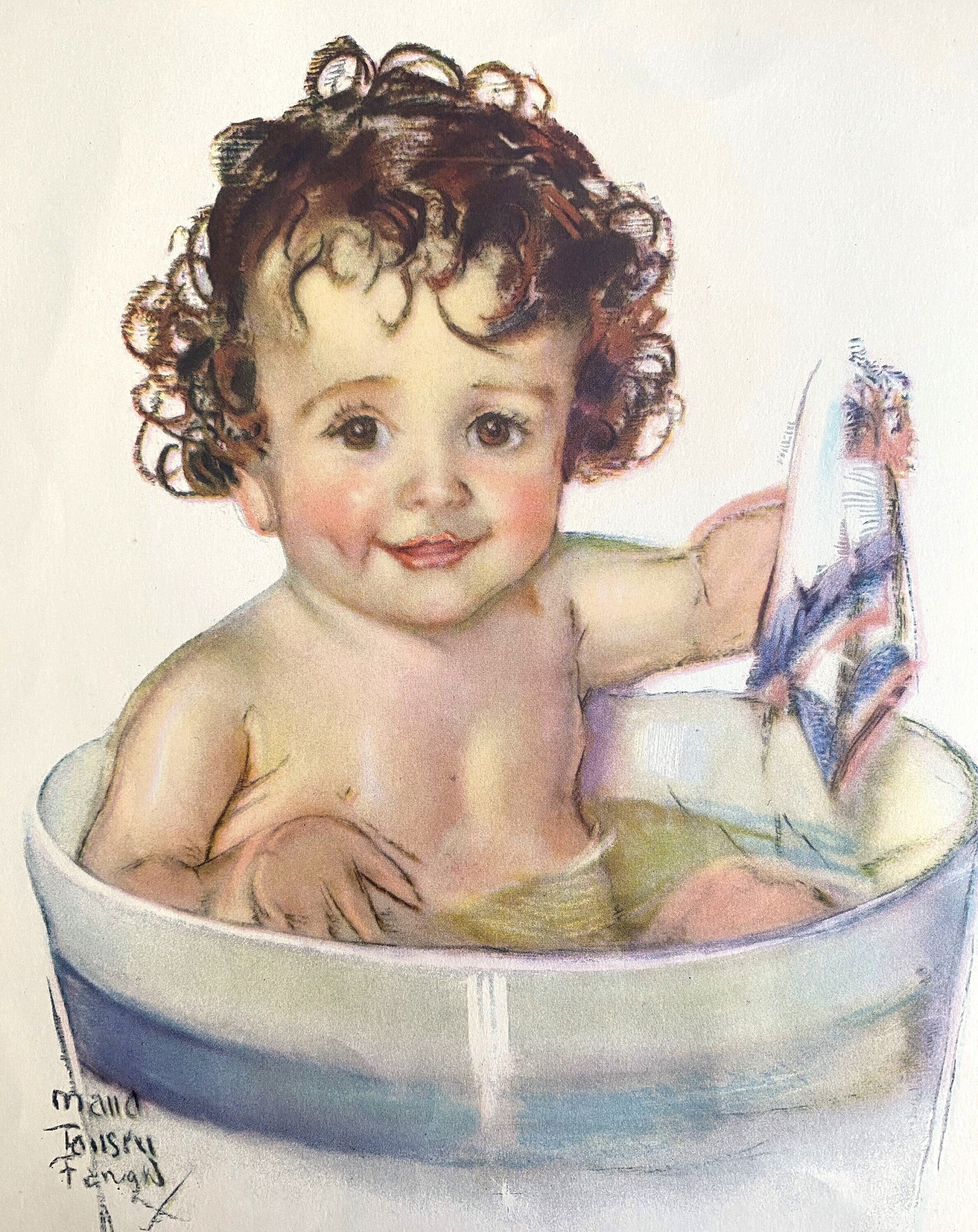 NEW-BABY PRESENT. Maud Tousey Fangel Baby Portraits. - Etsy