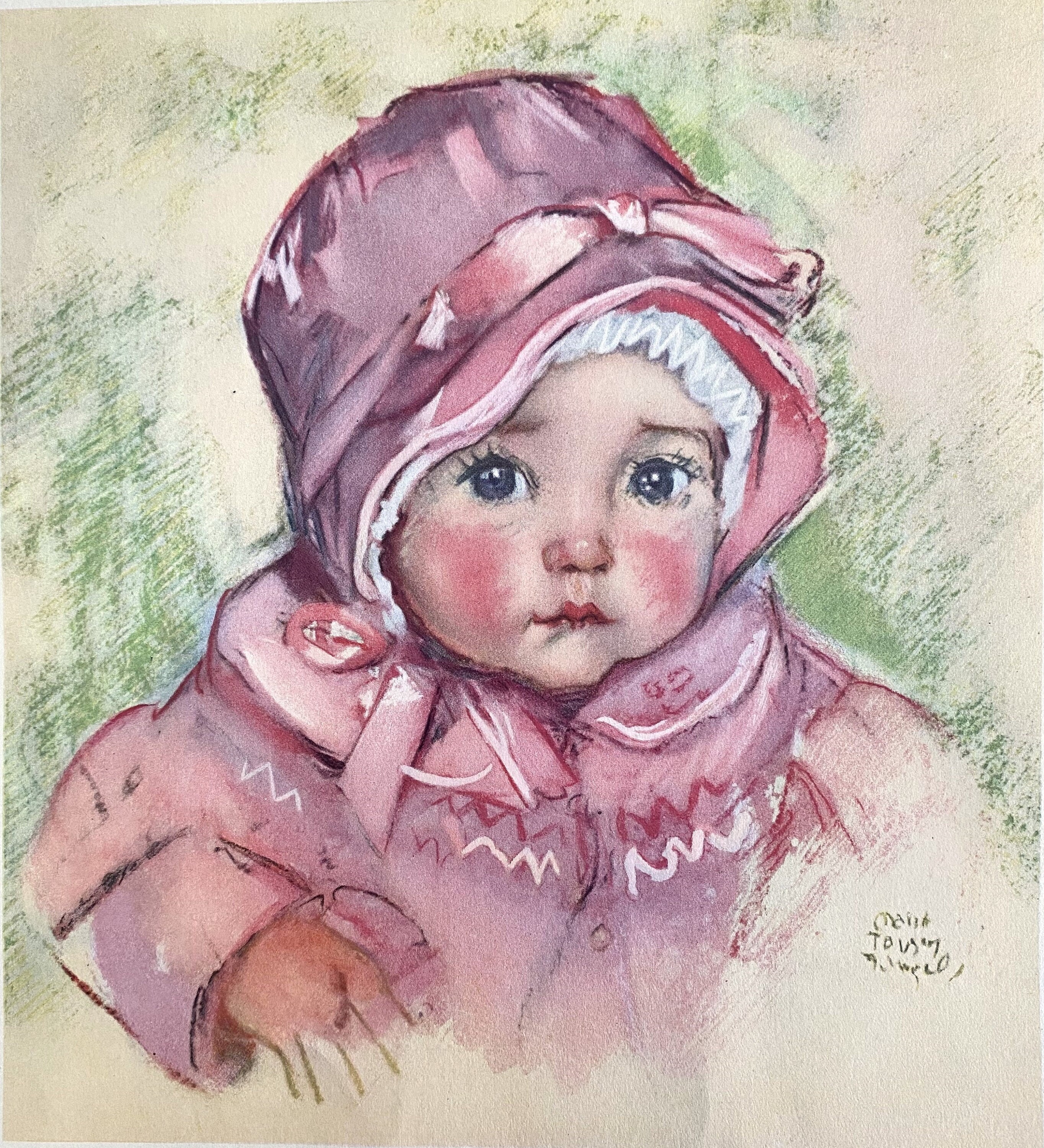 Vintage MAUD TOUSEY FANGEL Baby Portraits Digital Bundle 5 Nursery ...