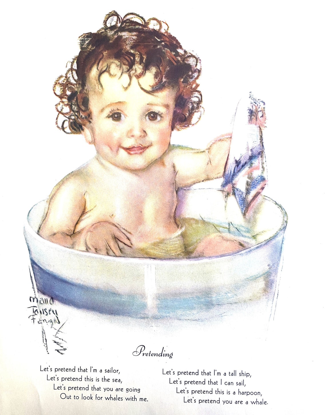 NEW-BABY PRESENT. Maud Tousey Fangel Baby Portraits. - Etsy