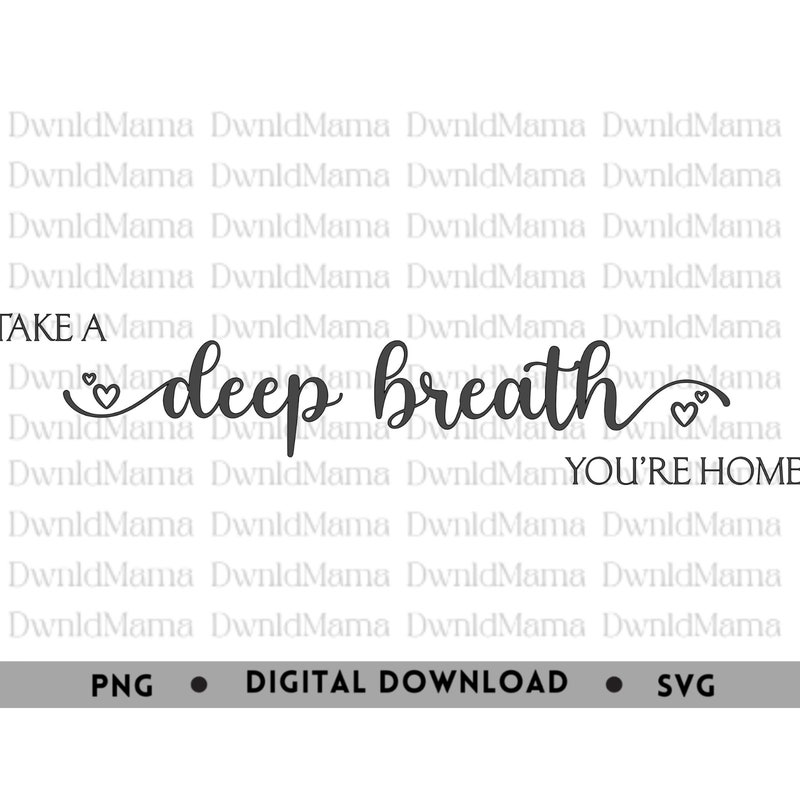 Deep Breath Sign - Etsy