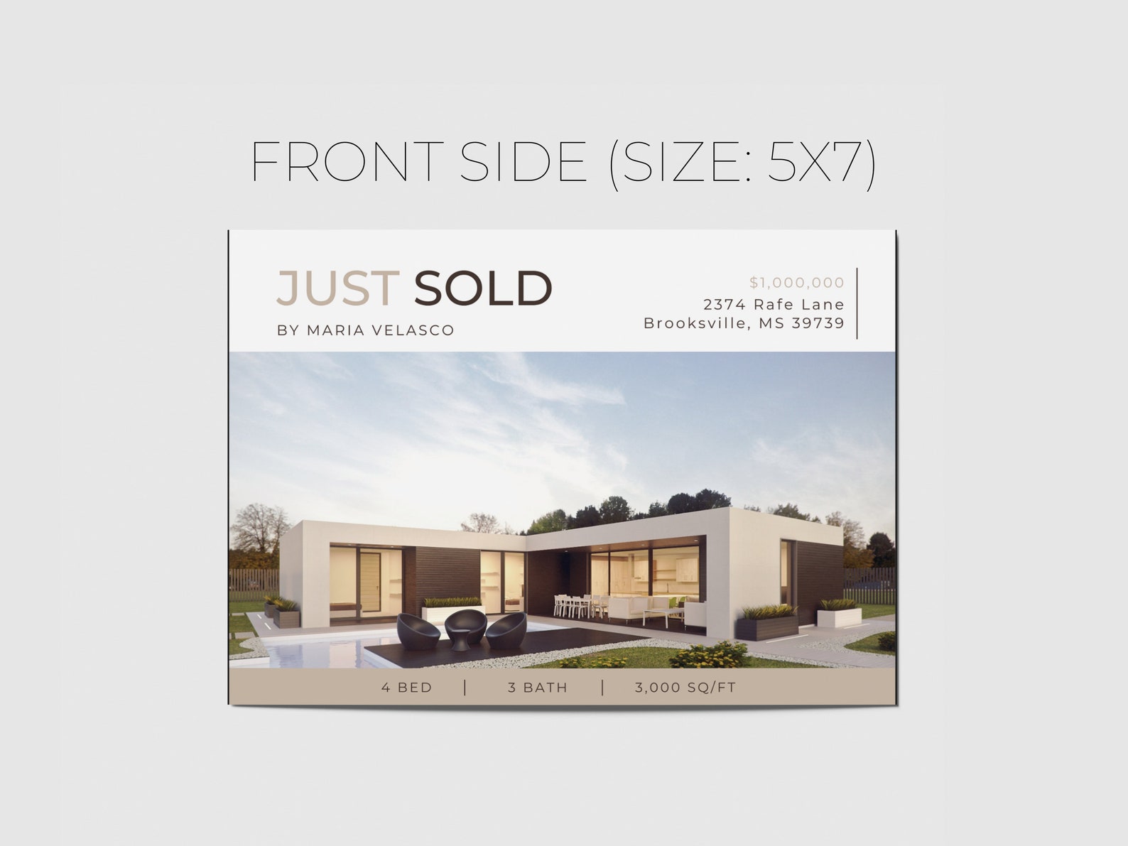 Editable Just Sold/listed Real Estate Postcard - Etsy