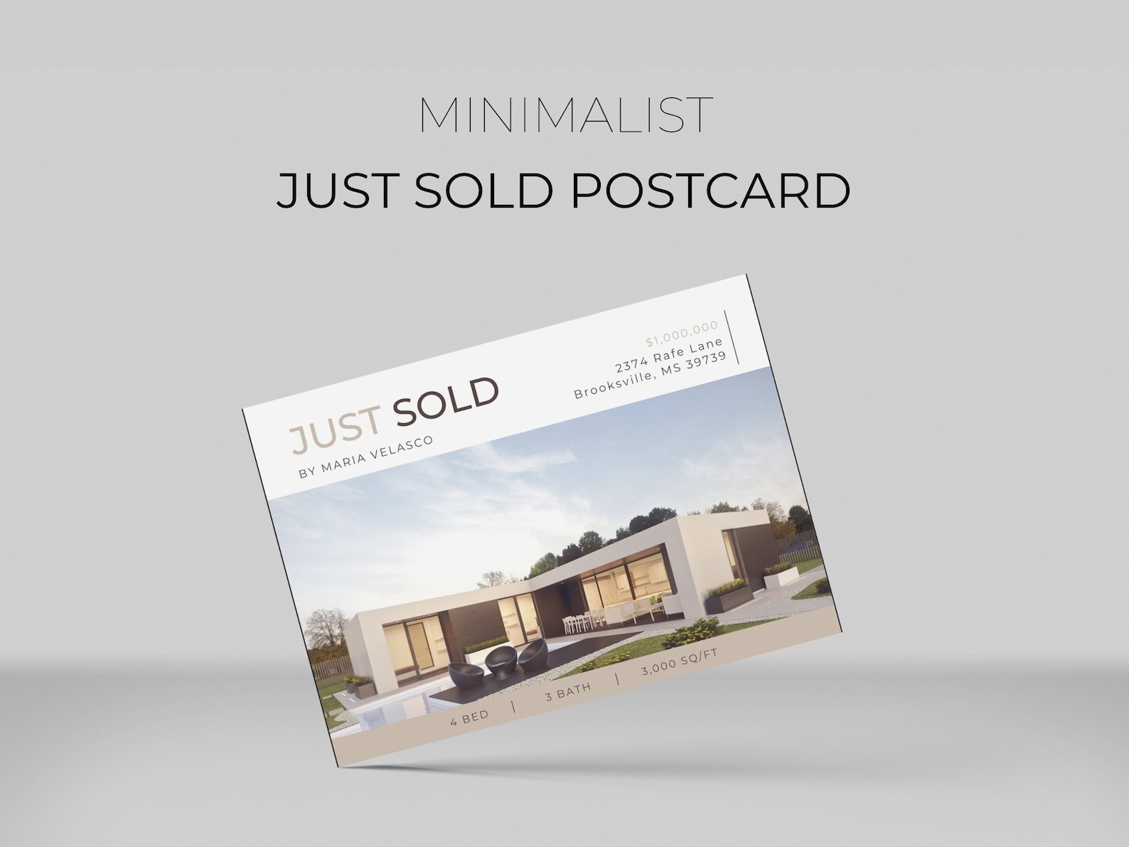 Editable Just Sold/listed Real Estate Postcard - Etsy