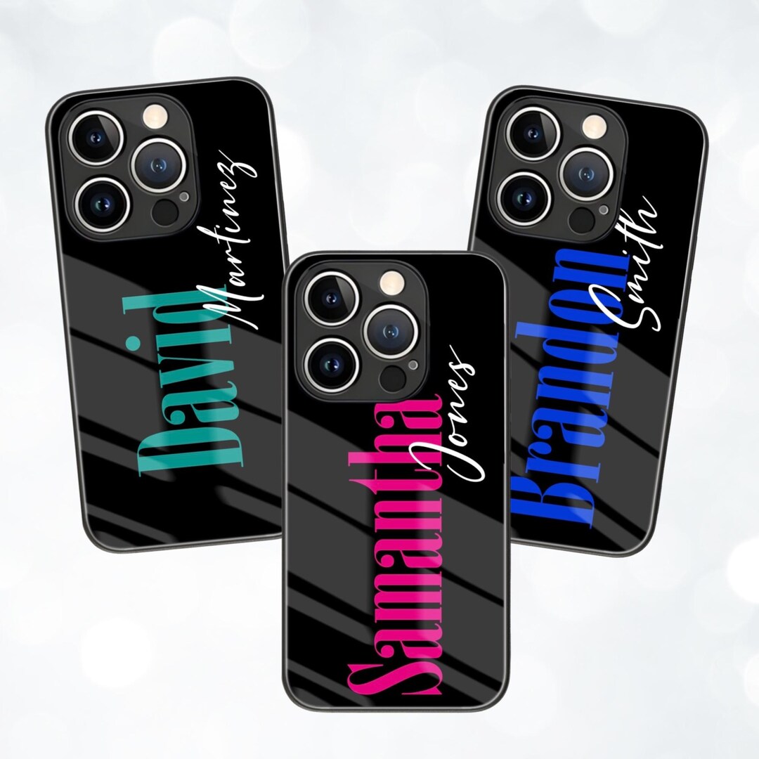 Reflective Custom Name Text Signature Trendy Personalized Phone Cases ...