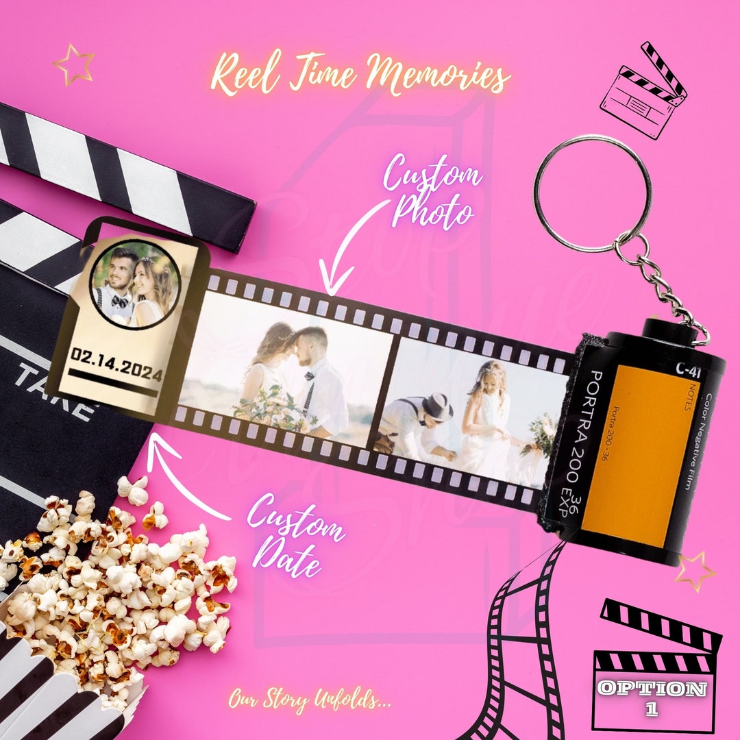 Personalized Custom Film Roll Keychain Accessory-personalize Your Very ...