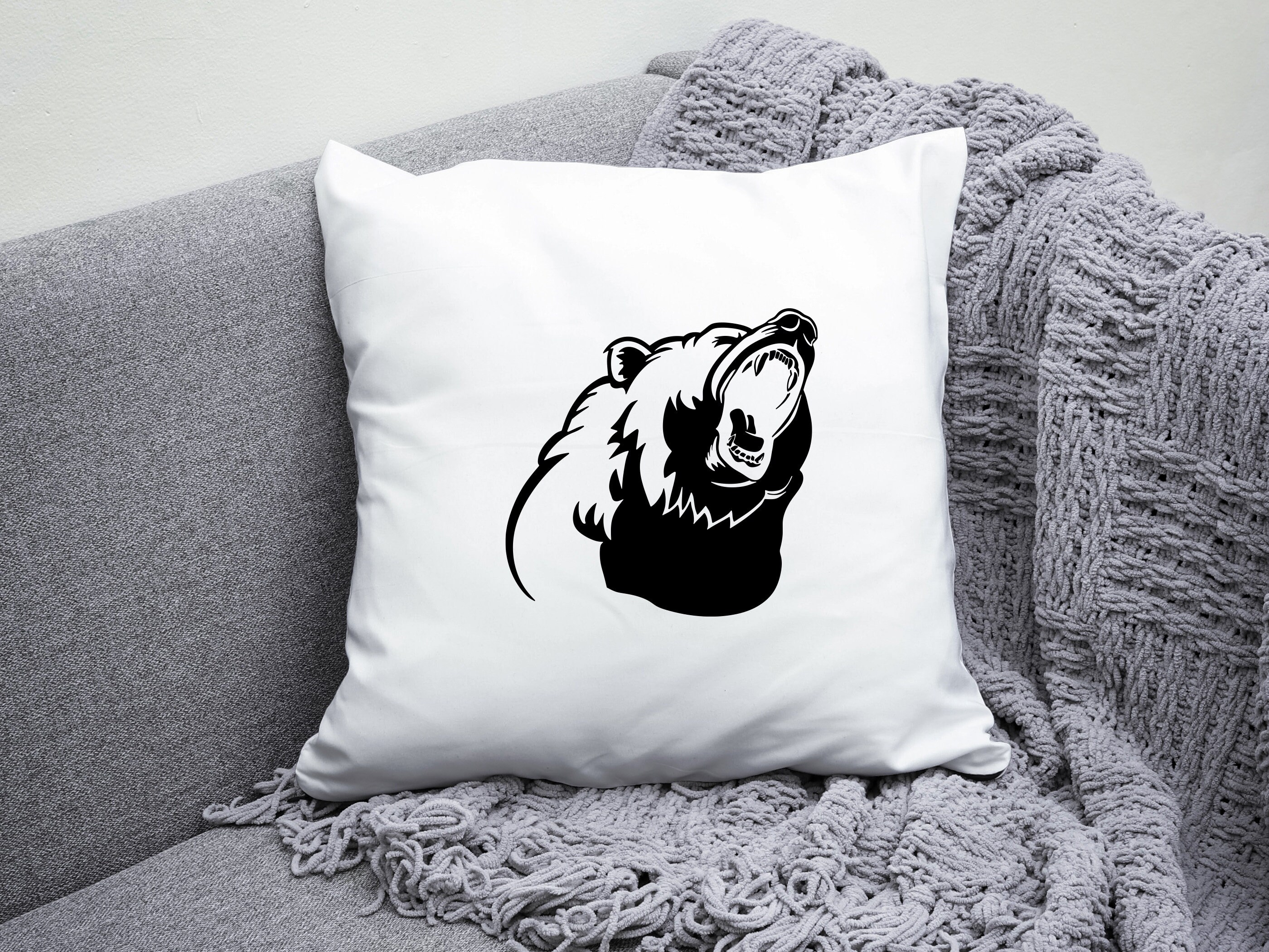 Angry Bear Dxf Files, Bear Laser Cut, Ursine Bird Svg File for Cricut ...