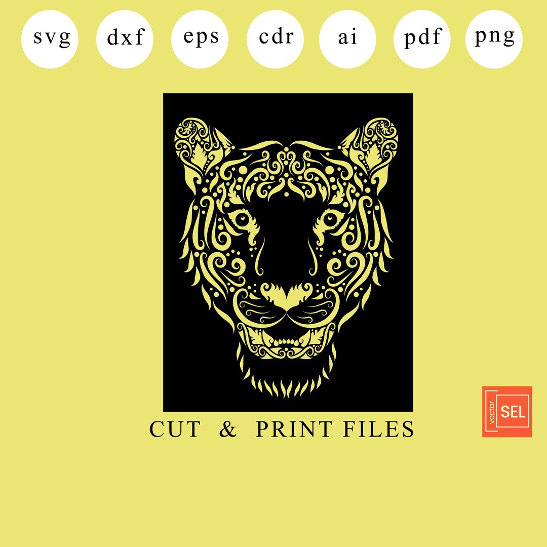 Mohendi Tiger Dxf Files Mohendi Tiger Laser Cut Bengal Tiger Svg File ...