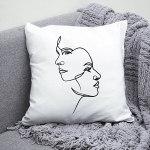 Women Faces Dxf Files, Woman Face Laser Cut, Women Face Line Art Svg ...