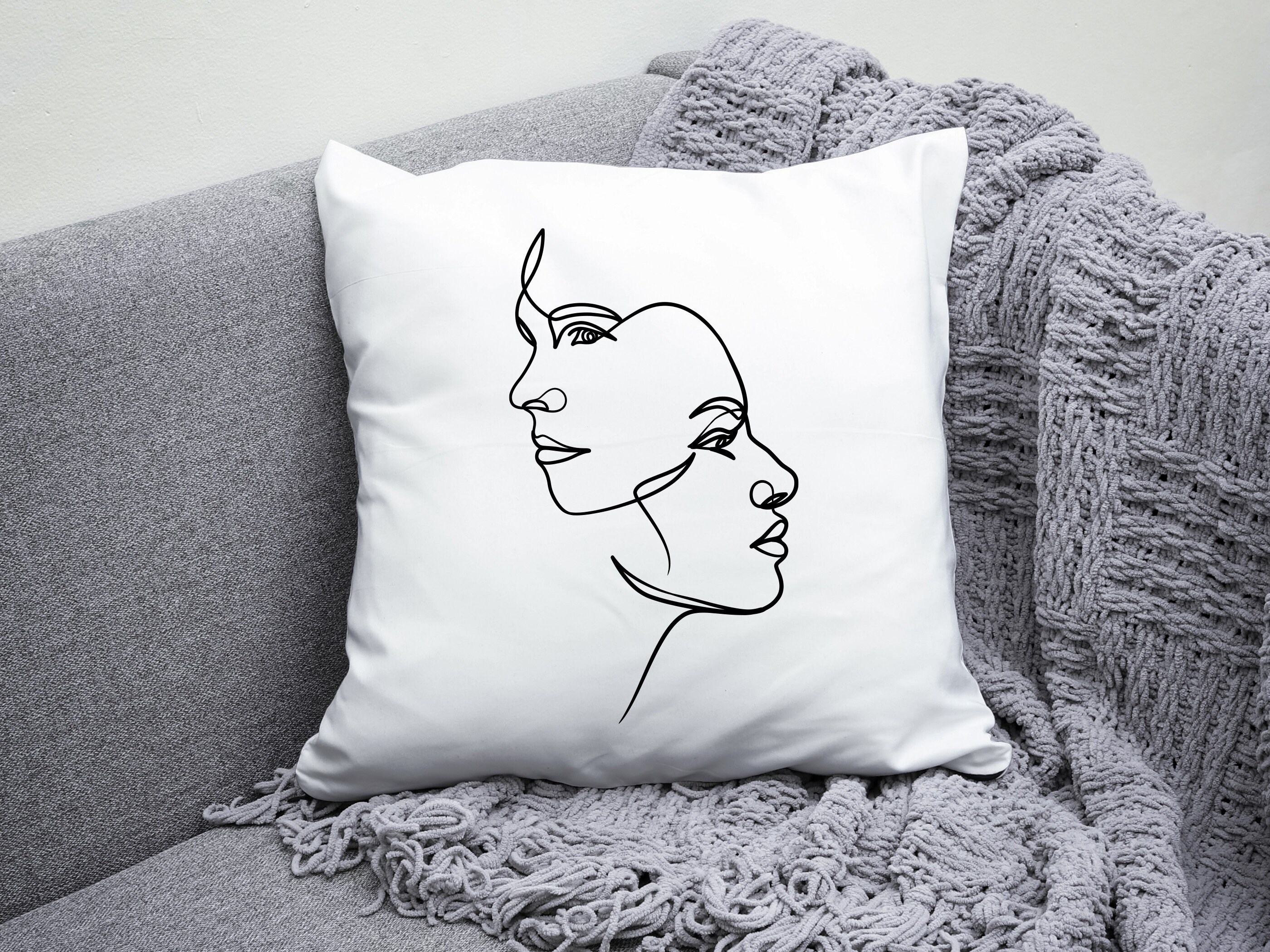 Women Faces Dxf Files, Woman Face Laser Cut, Women Face Line Art Svg ...