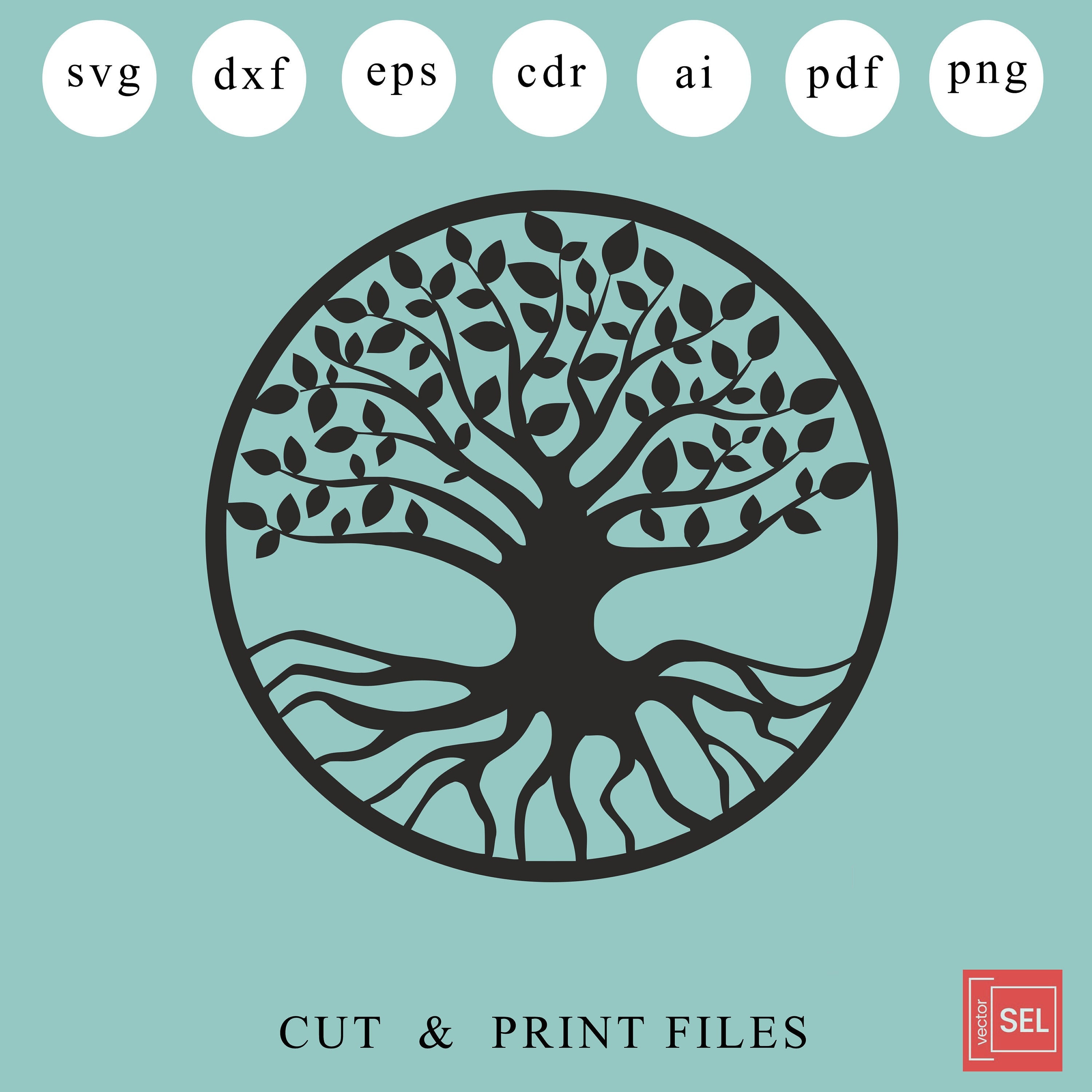 Tree of Life Dxf Files Tree of Life Laser Cut Tree of Life Svg - Etsy