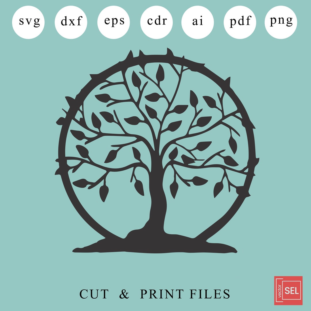 Tree of Life Dxf Files Tree of Life Laser Cut Tree of Life Svg File for ...