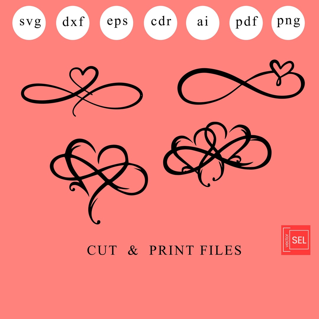 Infinity Heart Dxf Files Infinity Heart Laser Cut Infinity Heart Svg ...