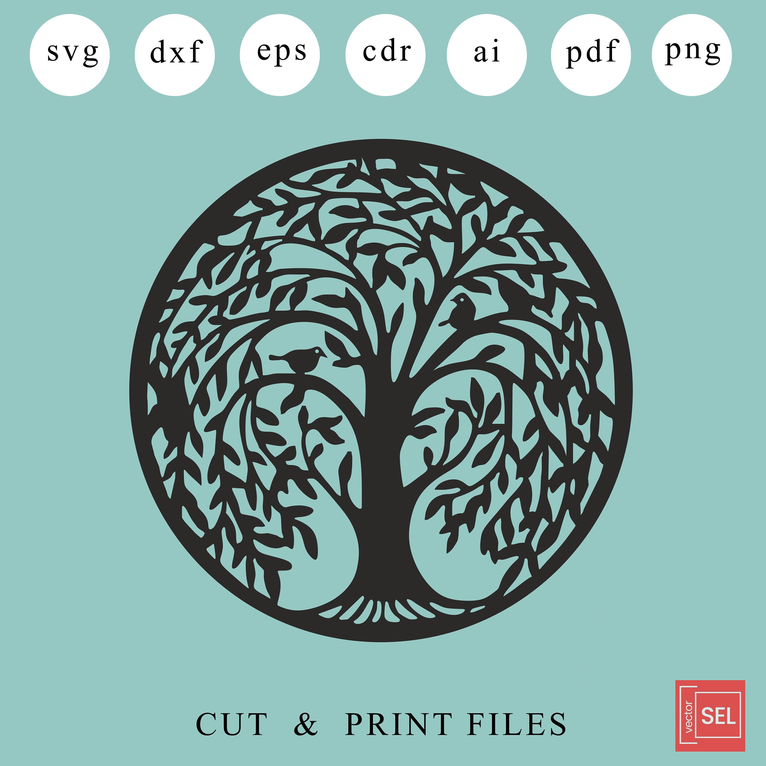 Tree of Life Dxf Files Tree of Life Laser Cut Tree of Life Svg - Etsy
