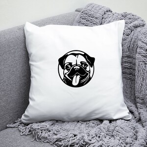 Pug Dog Dxf Files Pug Dog Laser Cut Pug Dog Svg File for Cricut Pug Dog ...
