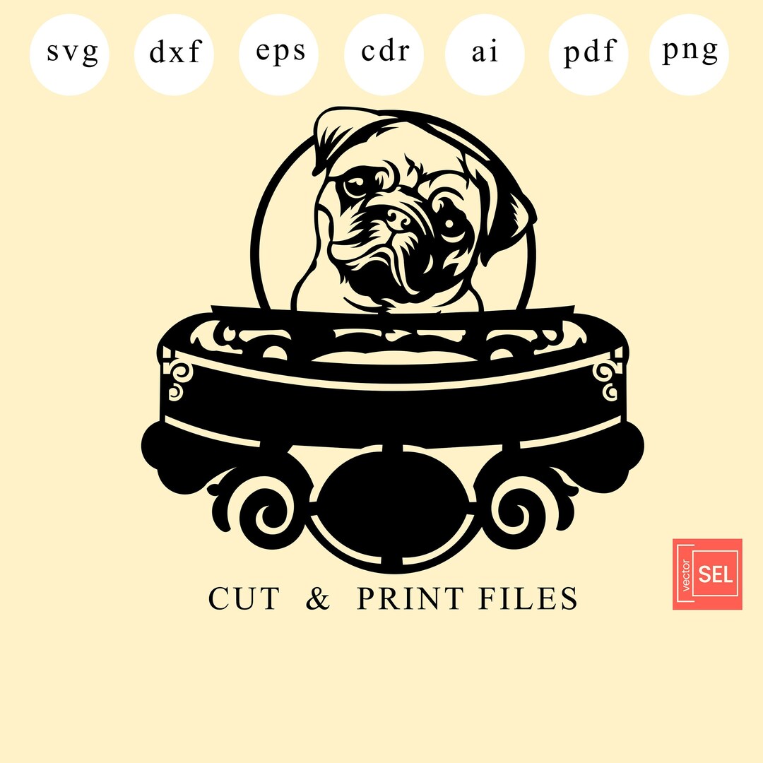 Bulldog Dxf Files Bulldog Laser Cut Bulldog Svg File for Cricut Bulldog ...