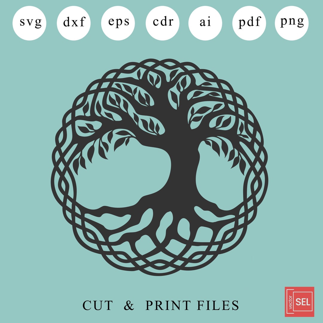 Tree of Life Dxf Files Tree of Life Laser Cut Tree of Life Svg File for ...