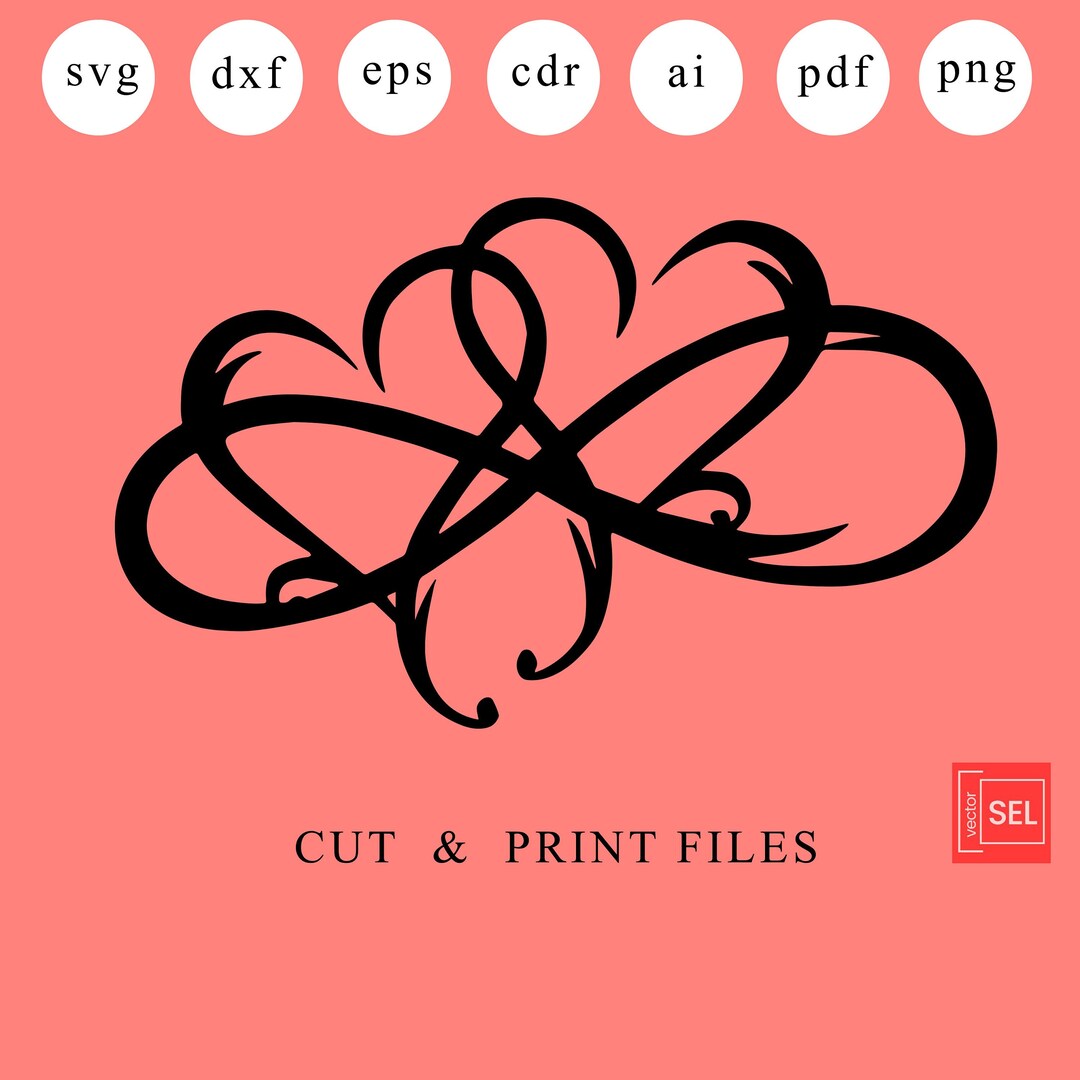 Infinity Heart Dxf Files Infinity Heart Laser Cut Infinity Heart Svg ...