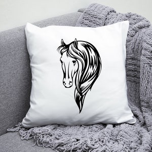 Horse Head Dxf Files, Charger Laser Cut, Pony Svg File for Cricut ...