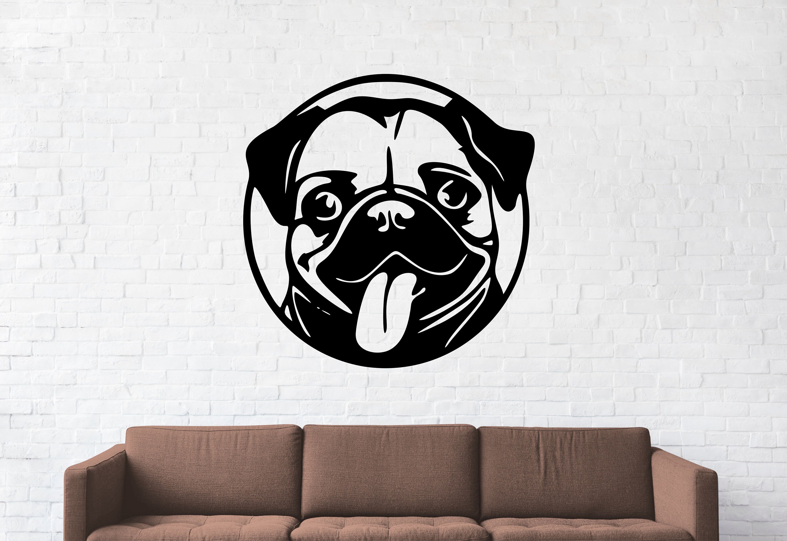 Pug Dog Dxf Files Pug Dog Laser Cut Pug Dog Svg File for Cricut Pug Dog ...