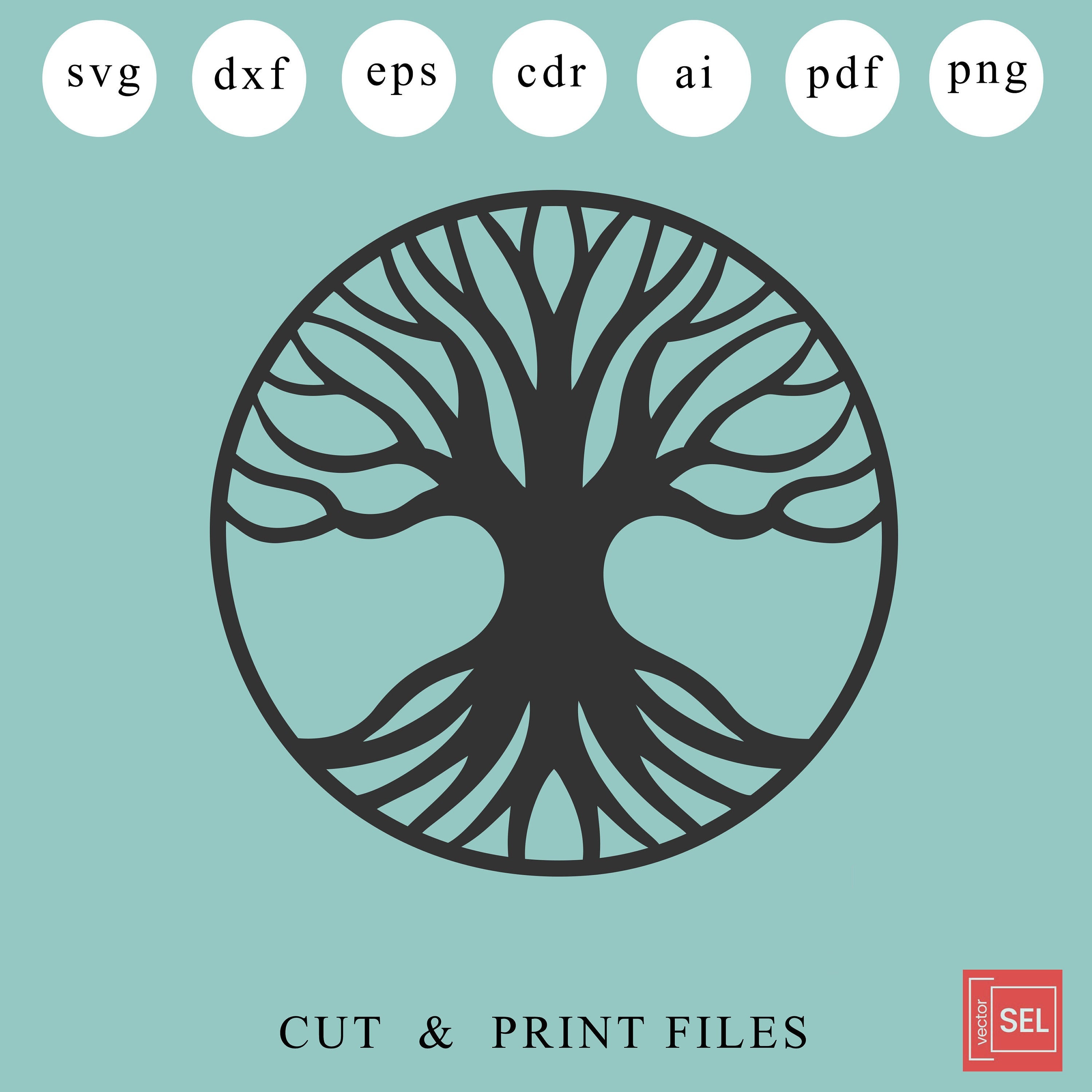Tree of Life Dxf Files Tree of Life Laser Cut Tree of Life Svg - Etsy