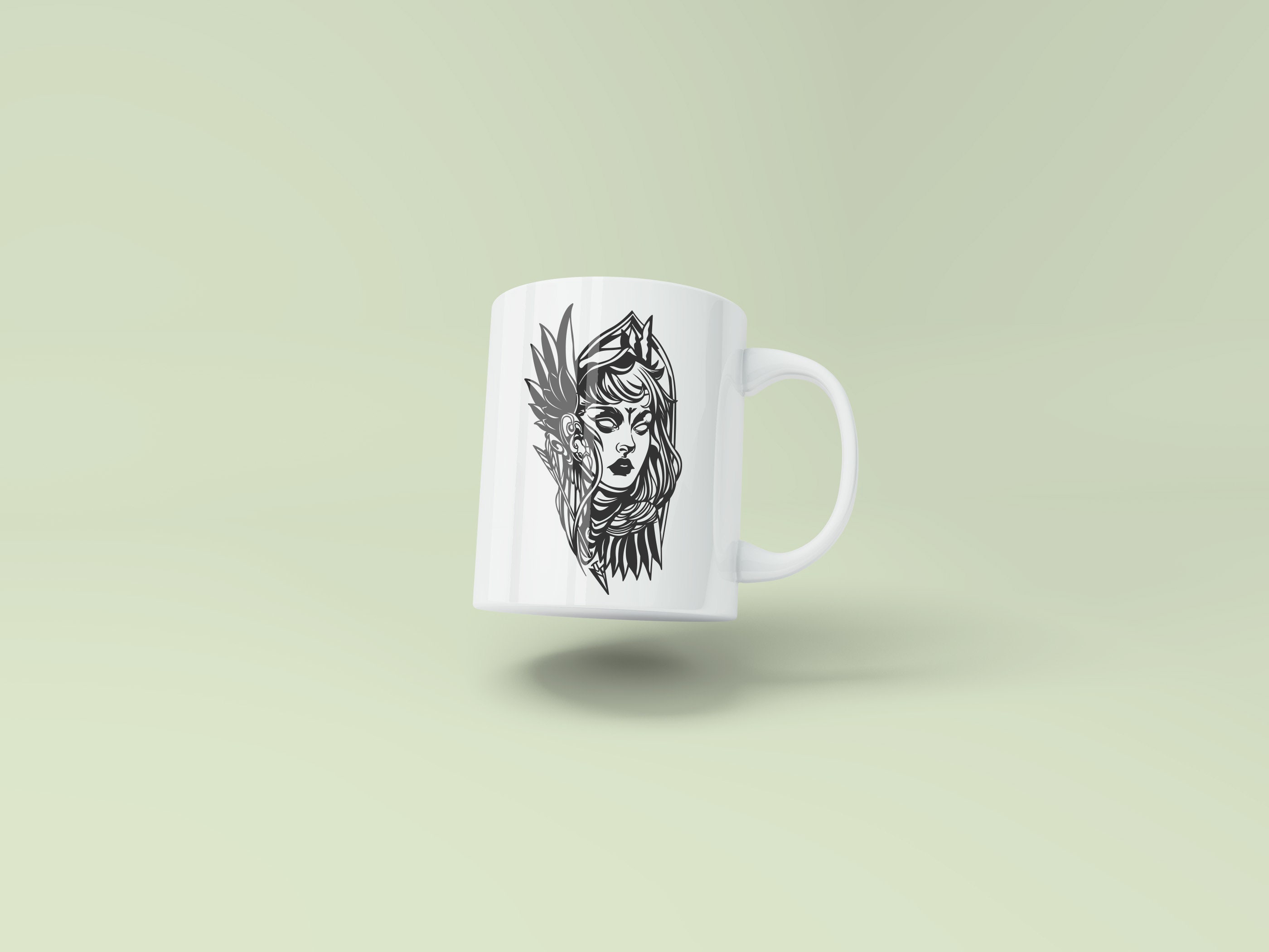 Valkyrie Portrait Dxf Files, Pagan Laser Cut, Valkyrie Svg File for ...