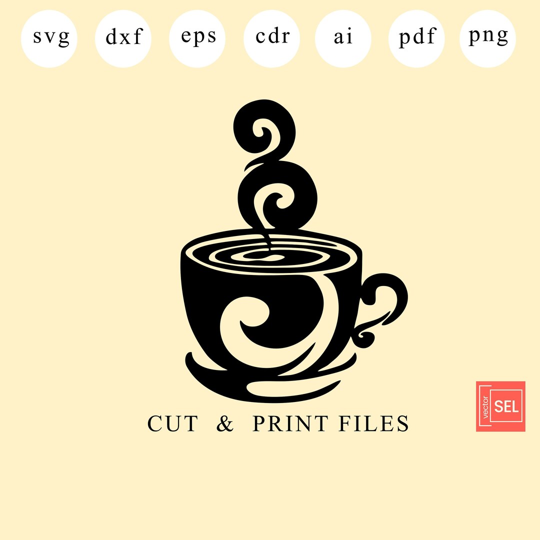 Coffee Dxf Files Coffee Laser Cut Coffee Svg File for Cricut Coffee ...