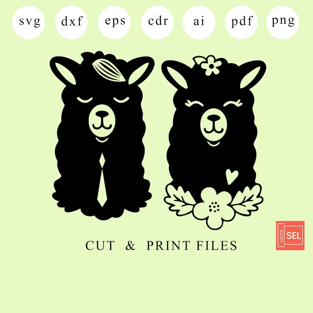 Lama Dxf Dateien Lama Laser cut Lama Svg Datei Für Cricut Lama - Etsy.de